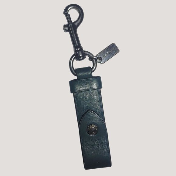 Coach | Accessories | Coach Genuine Leather Keychain Strap Green ...